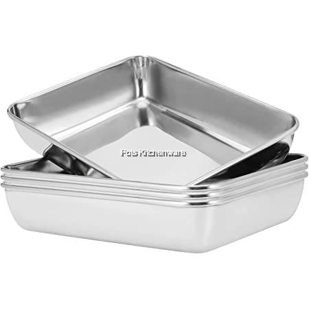 THICK Toffi Stainless Steel Deep Rectangular Tray Rectangle Baking Tray ...