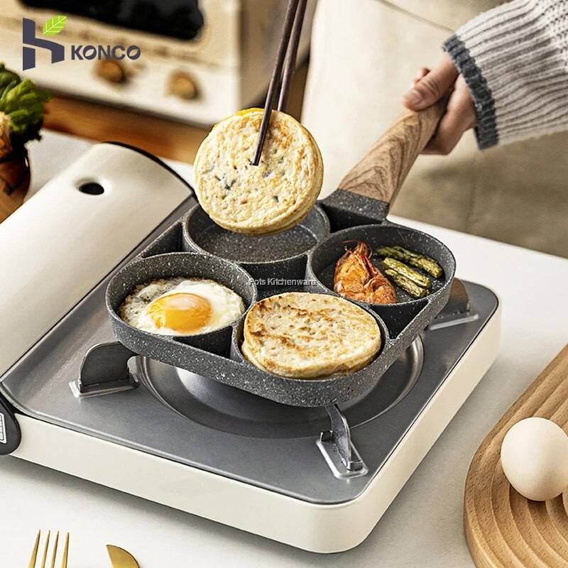 frying pan with compartments