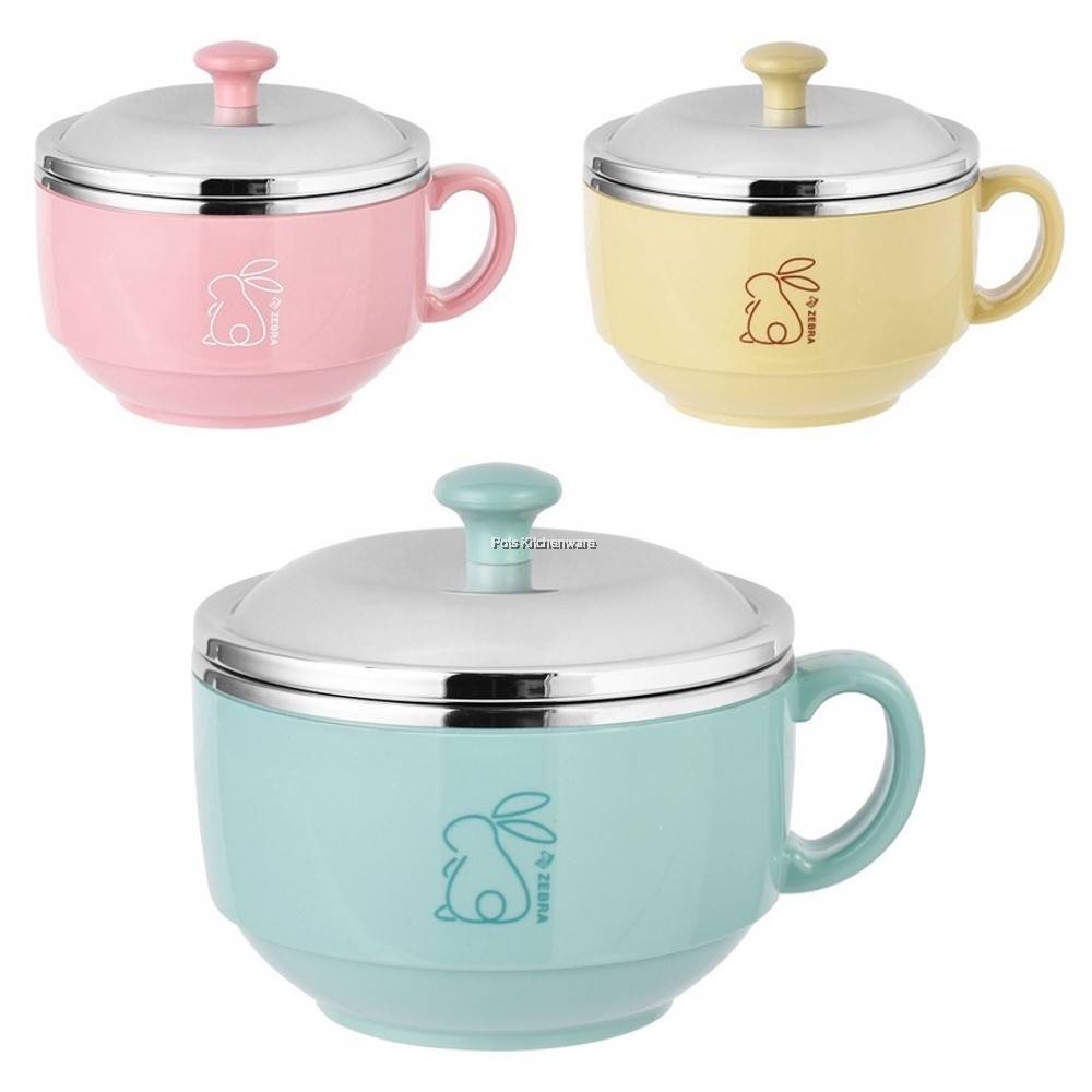 100% Original Zebra 泰国斑马牌 Rabbit Soup Mug Bowl with Lid Mangkuk Cawan ...