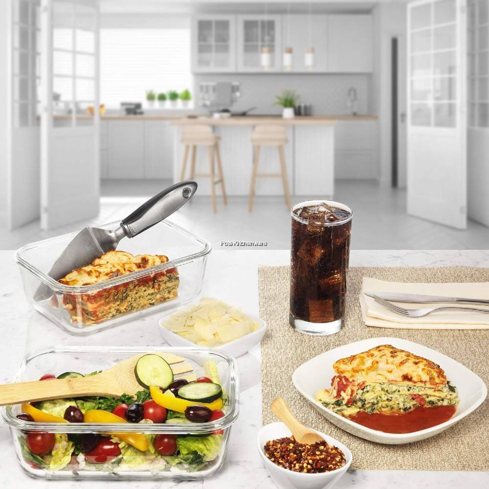 Glass Square Rectangular Heat Resistant Cold Resistant Container With ...