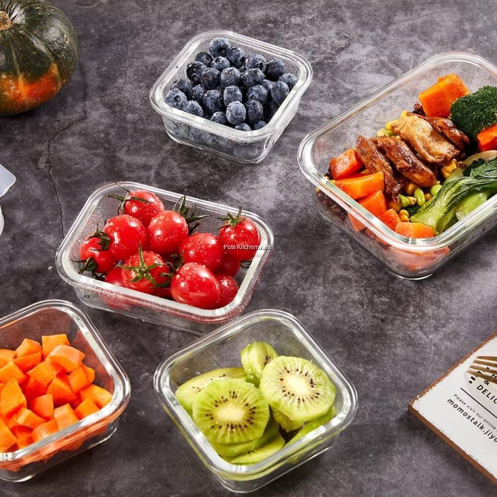 Glass Square Rectangular Heat Resistant Cold Resistant Container With ...