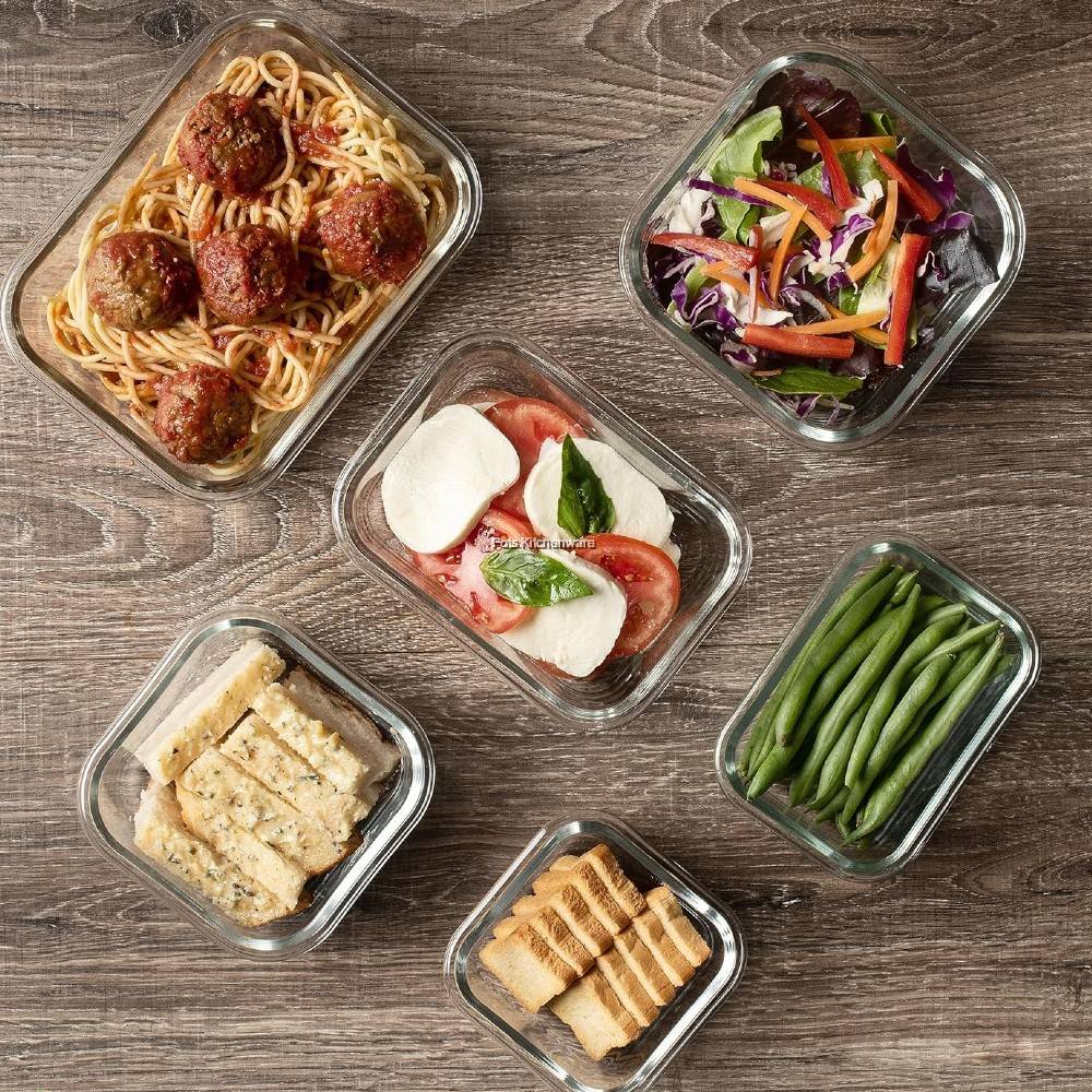 Glass Square Rectangular Heat Resistant Cold Resistant Container With ...